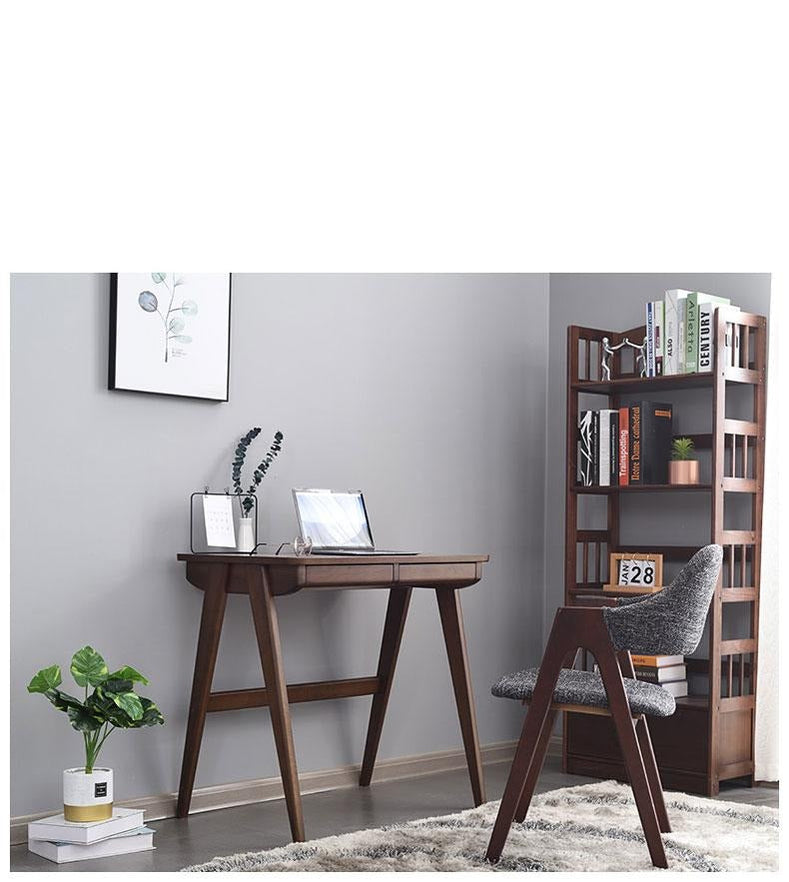SEBASTIAN Solid Wood Modern Japanese Writing Desk — AsianTeakFurniture
